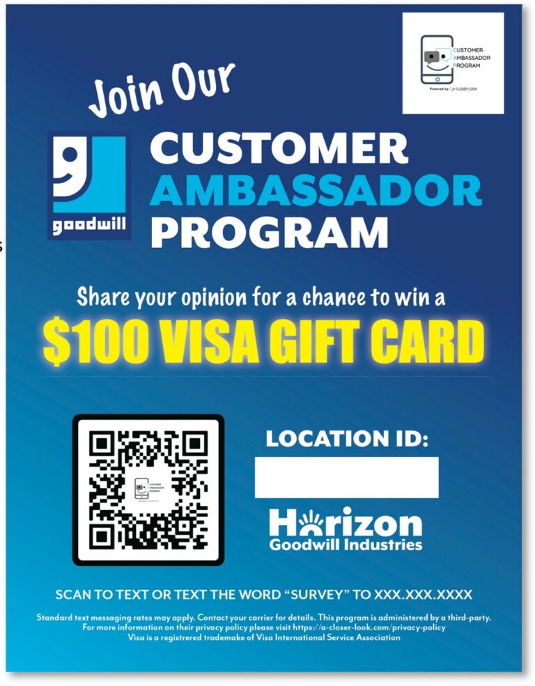 Customer Ambassador Program - Horizon Goodwill Industries